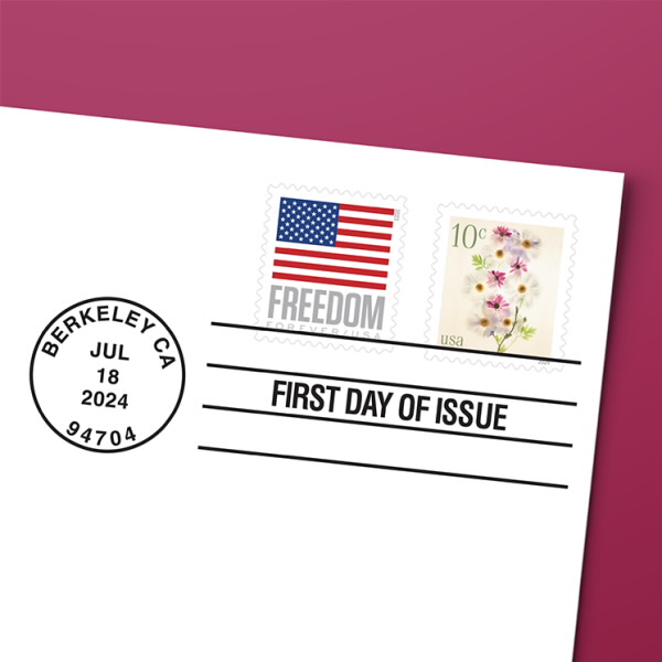 Poppies and Coneflowers First Day Cover, Stamp from Sheet of 20 | USPS.com