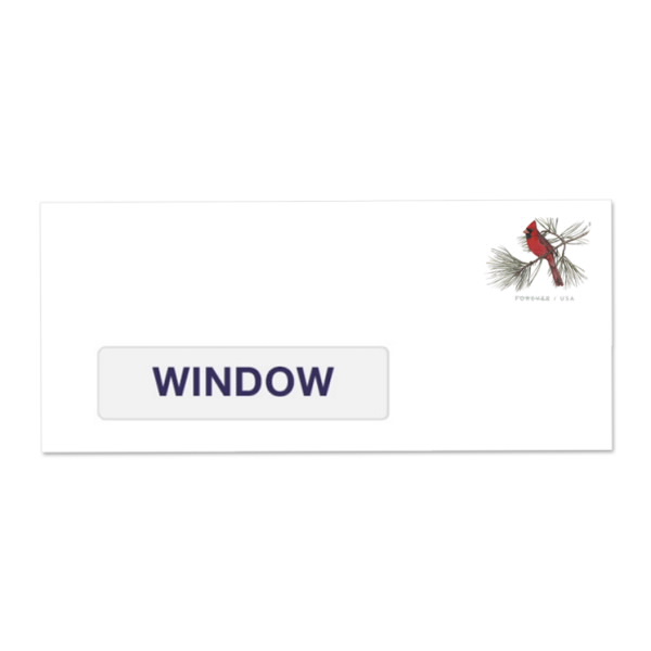 Northern Cardinal Forever #9 Window Stamped Envelopes (PSA) | USPS.com