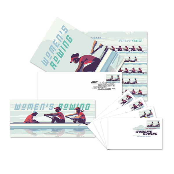 Women's Rowing Stamp Ceremony Memento | USPS.com