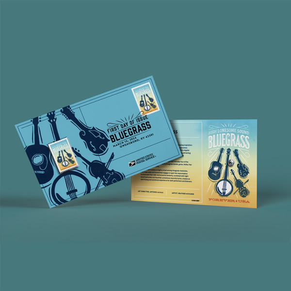 Bluegrass Stamp Pin with Cancellation Card | USPS.com