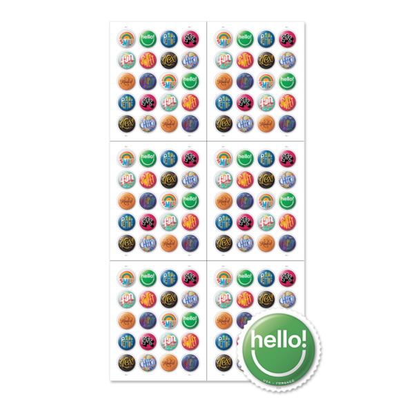Pinback Buttons Press Sheet with Die-Cuts | USPS.com