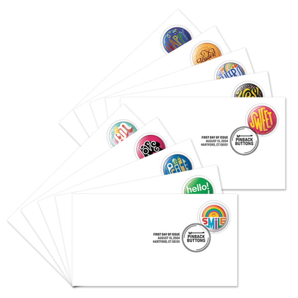 Pinback Buttons First Day Cover | USPS.com