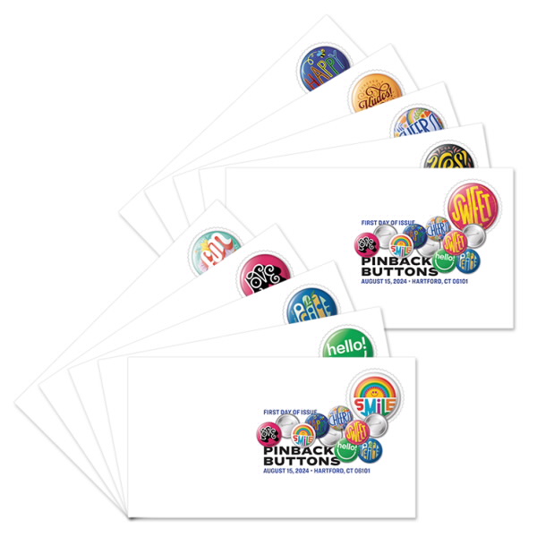Pinback Buttons Digital Color Postmark | USPS.com