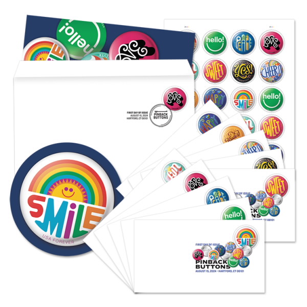 Pinback Buttons Stamp Ceremony Memento | USPS.com