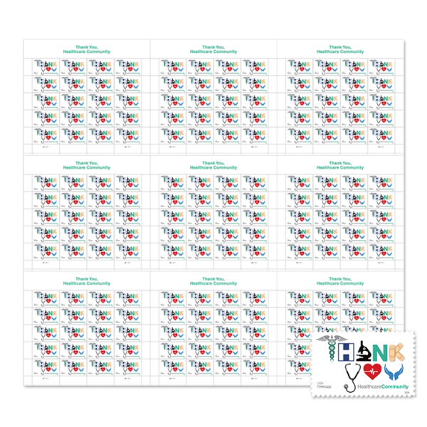 Thank You, Healthcare Community Press Sheet with Die-Cuts | USPS.com