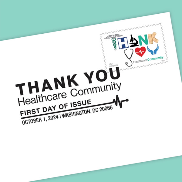 Thank You, Healthcare Community First Day Cover | USPS.com