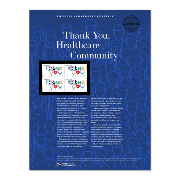 Thank You, Healthcare Community American Commemorative Panel® | USPS.com