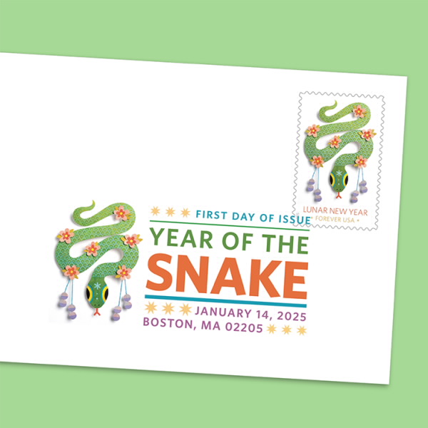 Lunar New Year: Year of the Snake Digital Color Postmark | USPS.com