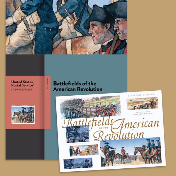 Battlefields of the American Revolution Stamp Portfolio | USPS.com
