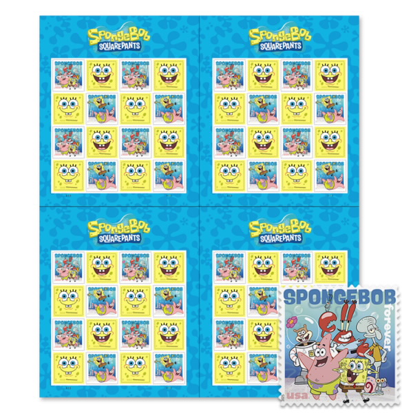 SpongeBob SquarePants Press Sheet with Die-Cuts | USPS.com