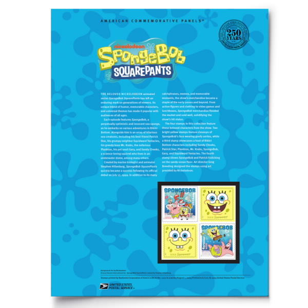 Spongebob Squarepants American Commemorative Panel® | USPS.com