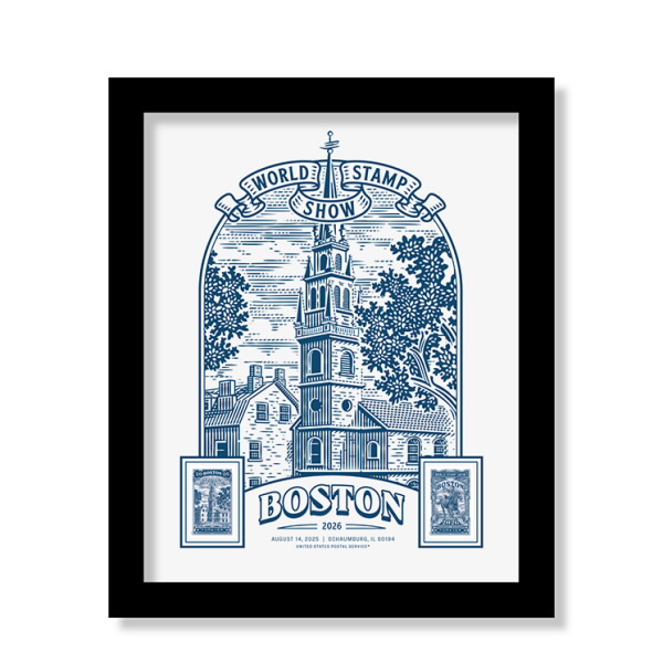 Boston 2026 World Stamp Show Framed Stamp | USPS.com