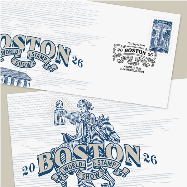 Boston 2026 World Stamp Show Cachet | USPS.com