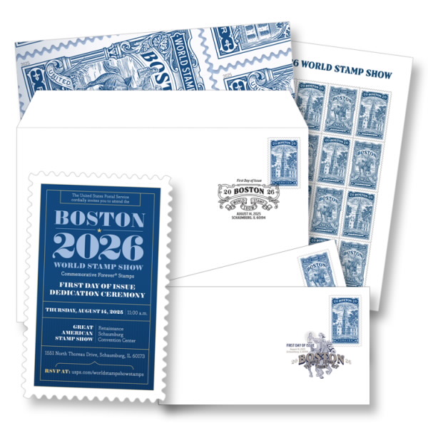 Boston 2026 World Stamp Show Ceremony Memento | USPS.com