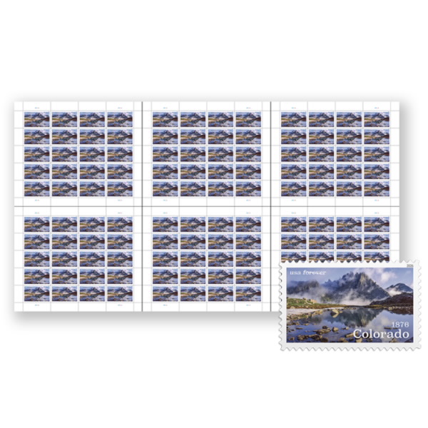 Colorado Statehood Press Sheet with Die-Cuts | USPS.com