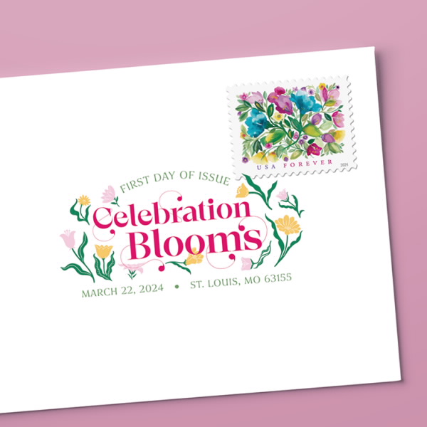 Celebration Blooms Digital Color Postmark | USPS.com