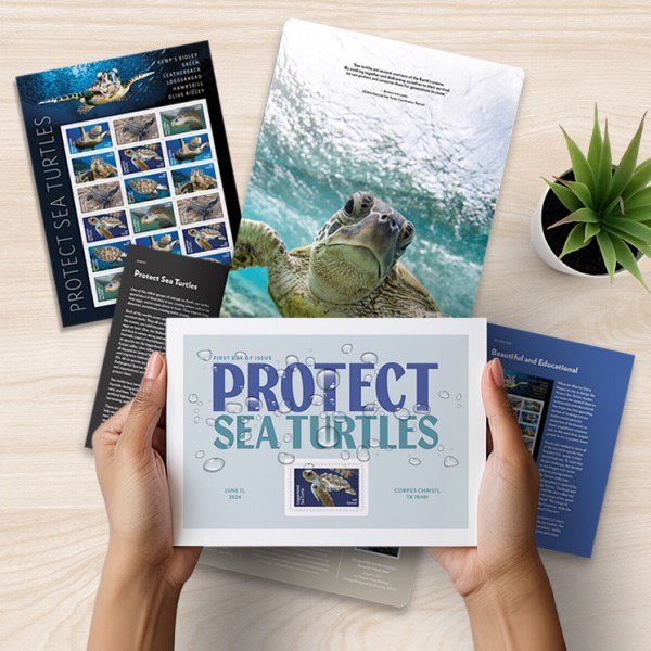 Protect Sea Turtles Stamp Portfolio | USPS.com