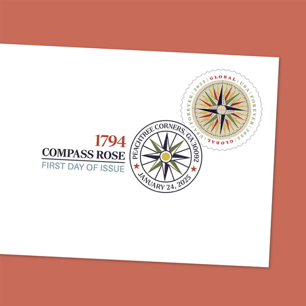 1794 Compass Rose Digital Color Postmark | USPS.com