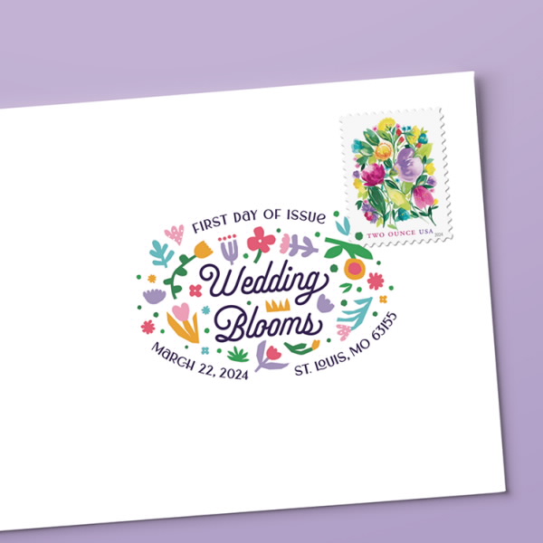 Wedding Blooms Digital Color Postmark | USPS.com