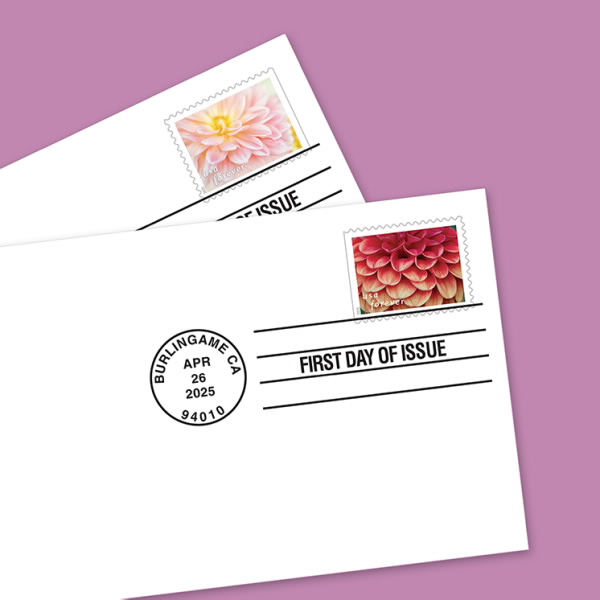 Dahlias First Day Covers, Stamp from Book of 20 | USPS.com
