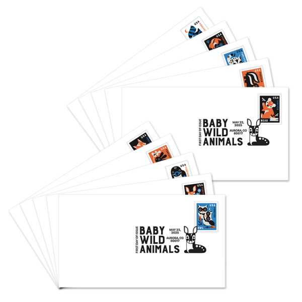 Baby Wild Animals First Day Covers | USPS.com