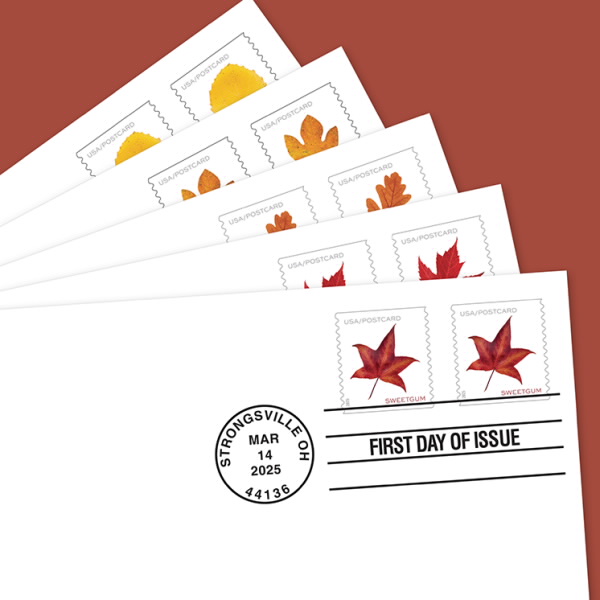 Vibrant Leaves First Day Covers, Stamp from Coil of 100 | USPS.com