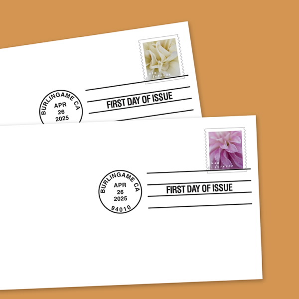 Dahlias First Day Covers, Stamp from Coil of 3,000 | USPS.com