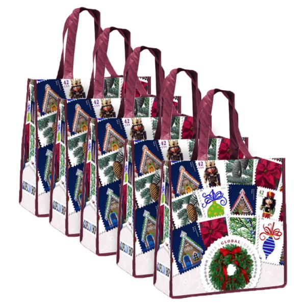 Holiday Collage Tote Bag | USPS.com