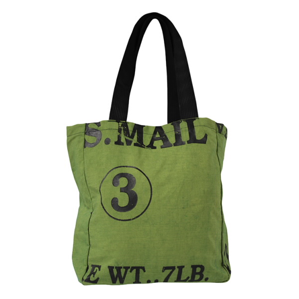 Upcycled Mailbag Tote, Green | USPS.com