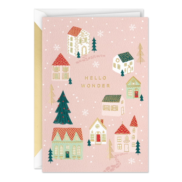 Hello Wonder Town Premium Papercraft Christmas Greeting Card | USPS.com