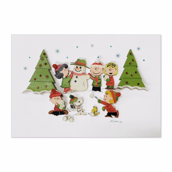 Christmas Hallmark Signature Peanuts Characters Holiday Card | USPS.com